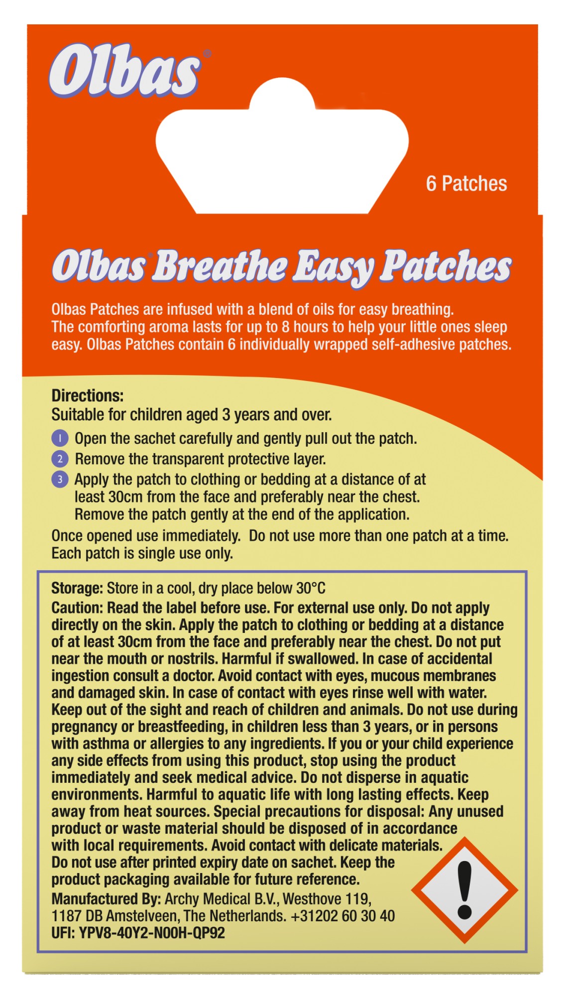 Olbas Breathe Easy Patches